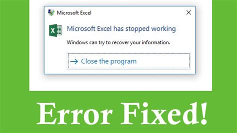 9 Easy Fixes Microsoft Excel Has Stopped Working Error