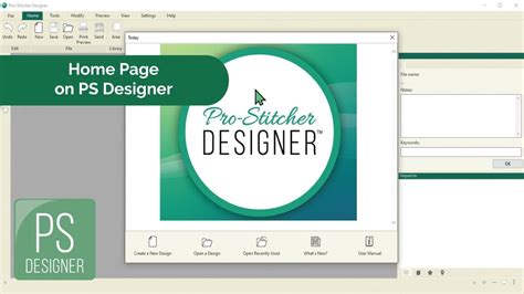 home page in pro stitcher designer youtube