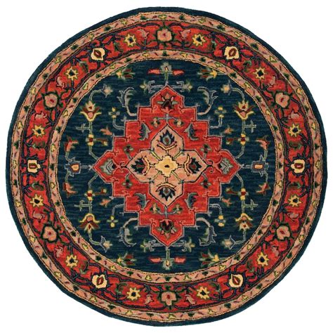 Safavieh Heritage 923 Bluered Traditional 6ft X 6ft Round Rug In The