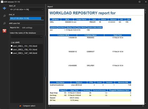 Oracle AWR Report Generator CerebroSQL