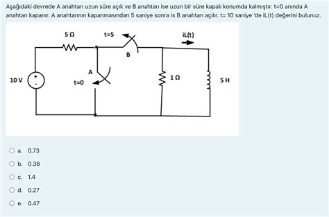 Solved URGENT In The Circuit Below Switch A Has Been Open Chegg Com