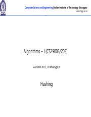 Understanding Hashing: Algorithms and Implementations for | Course Hero