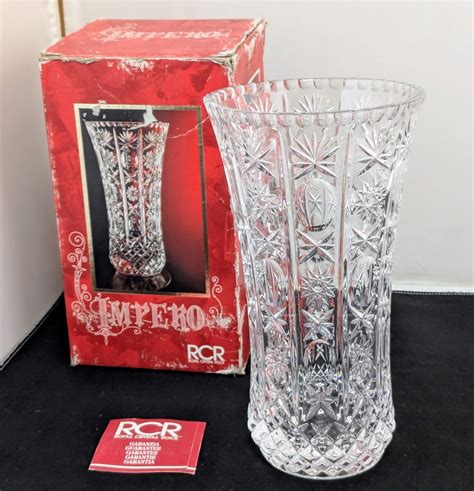 Rcr Royal Crystal Rock イタリア製 花瓶 フラワーベース クリスタル 花器 10126クリスタルガラス｜売買されたオークション情報、yahooの商品情報をアーカイブ