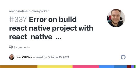 Error On Build React Native Project With React Native Picker Picker Issue React Native