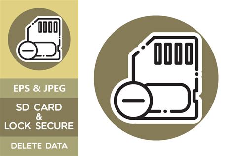 SD Card Lock Secure Delete Data Graphic By Beldonbenediktus Creative Fabrica