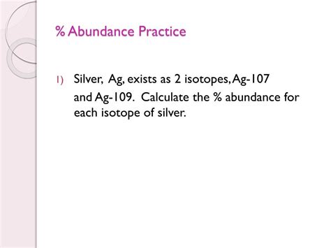 PPT Average Atomic Mass Practice PowerPoint Presentation Free Download ID