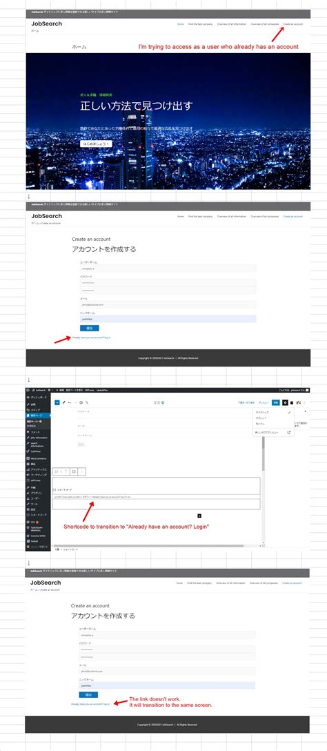 Password Loss And Password Reset Page Toolset