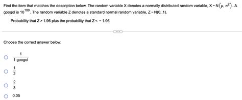 Solved Find The Item That Matches The Description Below The Chegg