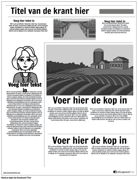 Leuke Krant Sjabloon Grijs Storyboard By Nl Examples