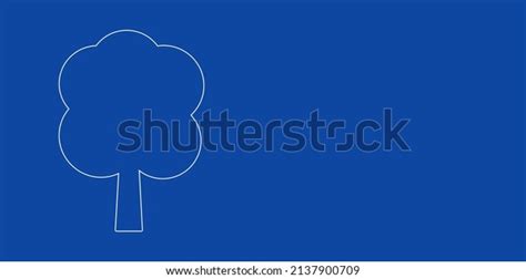 Large White Outline Tree Symbol On Stock Vector Royalty Free 2137900709 Shutterstock