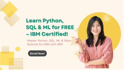 Master Python Sql Ml And Data Science For Free With Ibm
