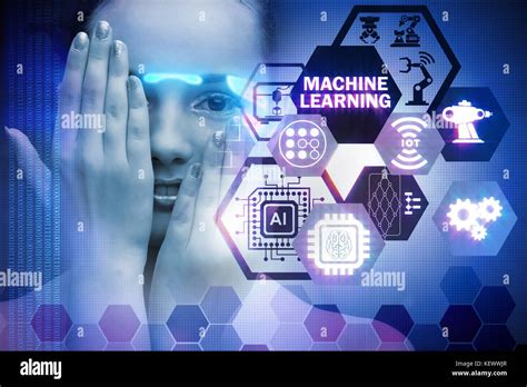 Woman In Machine Learning Concept Stock Photo Alamy