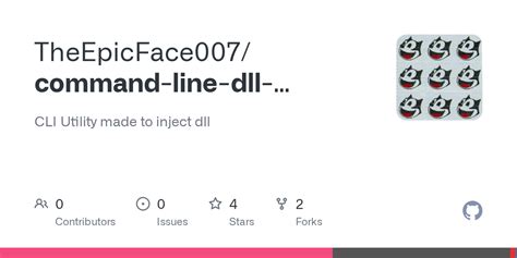 Github Theepicface007command Line Dll Injector Cli Utility Made To