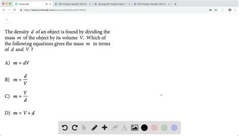 ⏩solvedthe Density D Of An Object Is Found By Dividing The Mass M