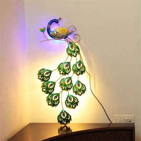 Mini Peacock Wall Art Light Hitchki