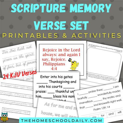 Scripture Memory Verse Pack The Homeschool Daily