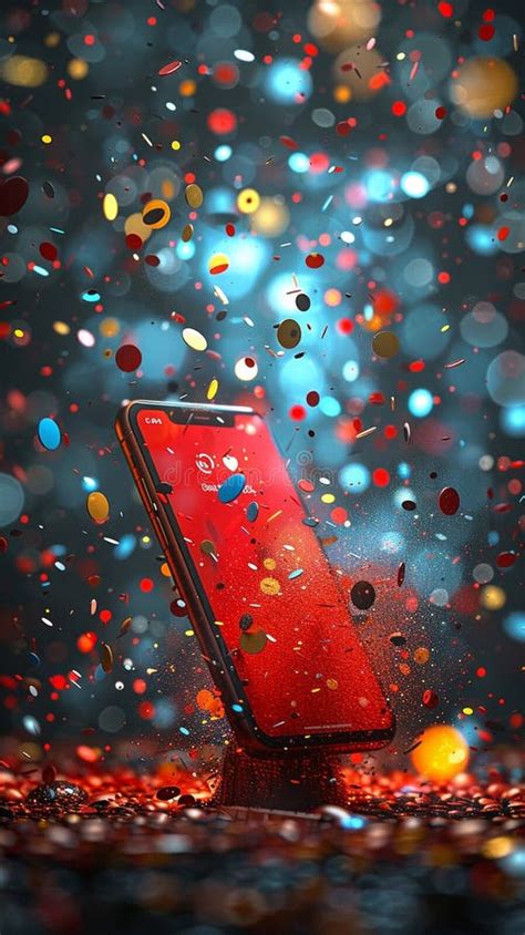 Smartphone With Notifications Popping Up Stock Image Image Of Alert