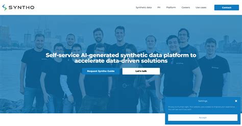 syntho synthetic data generation ai database