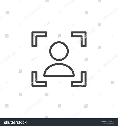 Portrait Mode Outline Icon Linear Style Stock Vector Royalty Free 1268022706 Shutterstock