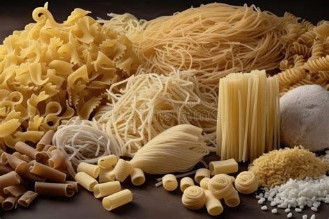 Many Types Of Noodles On The Table A Mix Generative AI Stock Illustration Illustration Of