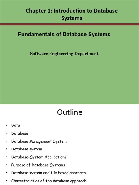 Database Management System Chapter One Pdf Databases Sql