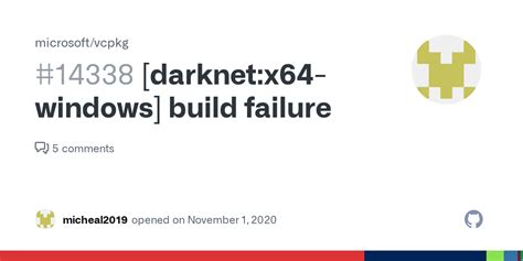 Darknet X Windows Build Failure Issue Microsoft Vcpkg GitHub