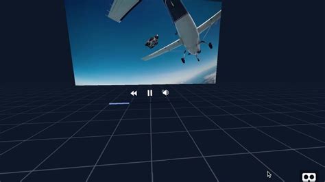 webvr video player with a frame youtube