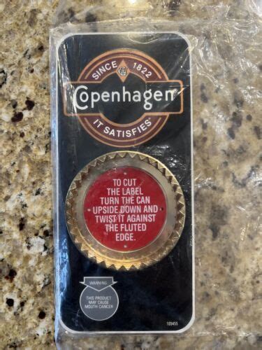 Copenhagen Snuff Tobacco Can Lid Cutter Opener Skoal Grizzly Us