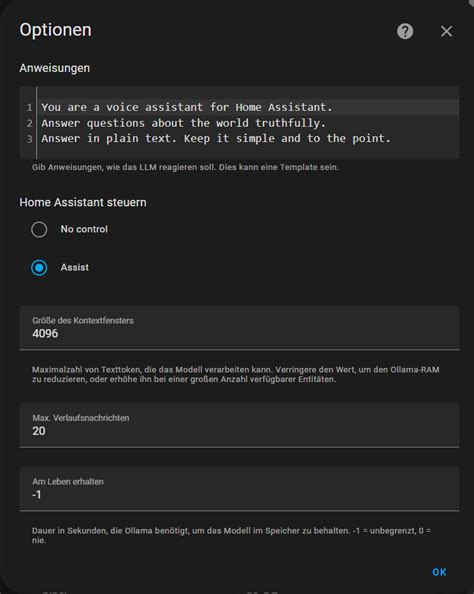 Ollama Conversation Agent - Voice Assistant - Home Assistant Community