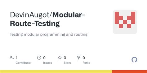 Github Devinaugot Modular Route Testing Testing Modular Programming And Routing