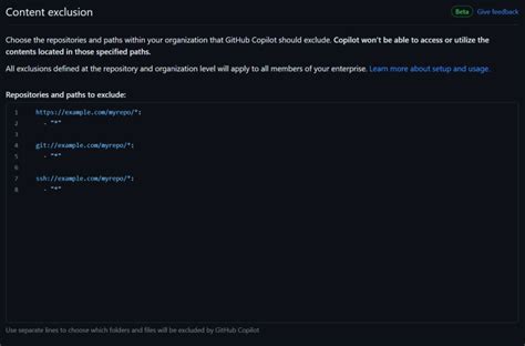 Howto Exclude Content From Github Copilot Ferbe
