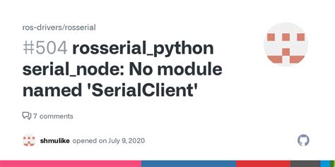 rosserial python serial node no module named serialclient · issue