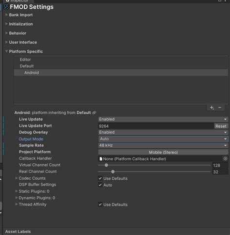 Audio Quality Is Different When Building Unity Project Using Fmod