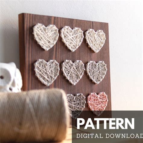 Heart String Art Etsy