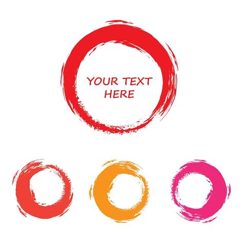 premium vector colorful grungy circular shape frame with grungy