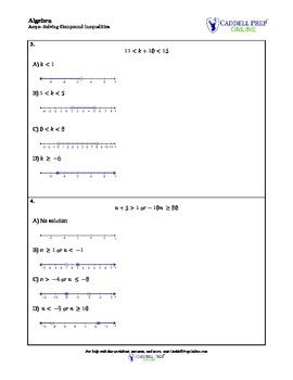 Solving Compound Inequalities And Graphing The Solution By Caddell Prep Online