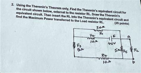 Solved Using Thevenins Theorem Find The Thevenins Equivalent