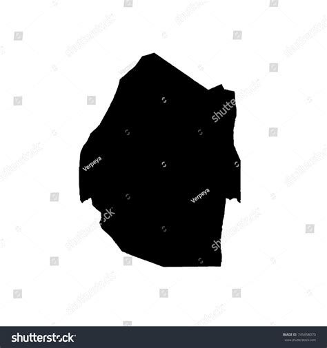 Vector Map Swaziland Isolated Vector Illustration Stock Vector Royalty Free 745458070