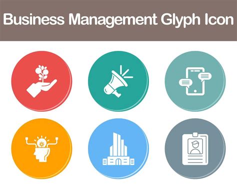 Business Management Vector Icon Set 21506146 Vector Art At Vecteezy