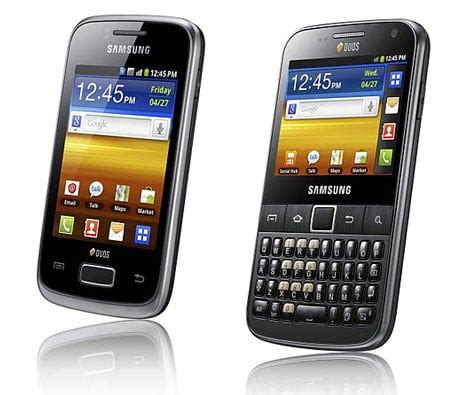 Samsung Announces Dual Sim Android Powered Phones