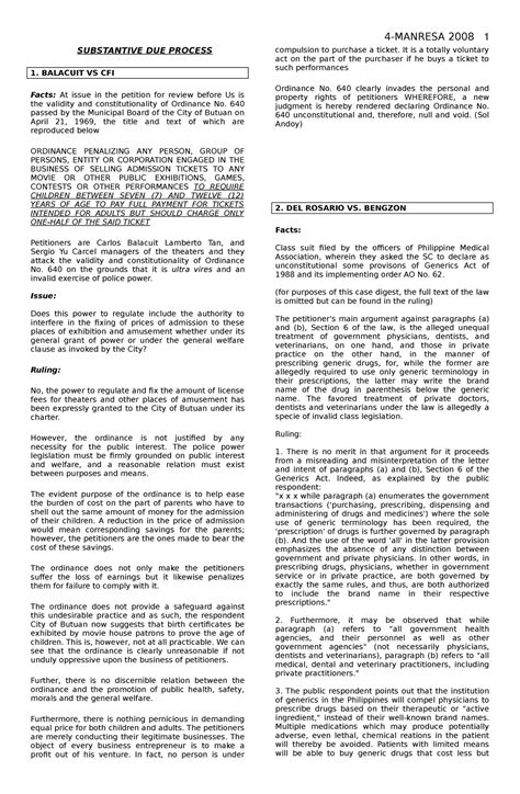 37026866 Substantive Due Process Substantive Due Process 1 Balacuit