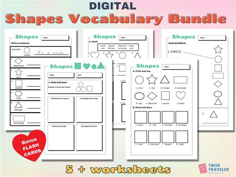 1st Grade Worksheets On Shapes Pdf English Shape First Grade Worksheet