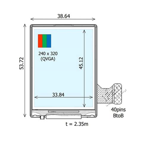 2 2 Inch Transflective Lcd Ortustech 240x320 Sunlight Readable