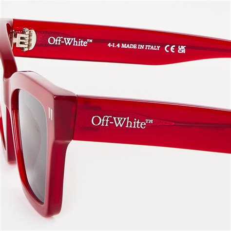 Off White Unisex Cincinnati Sleek Tortoise Shell Sunglasses Cat Eye Sunglasses