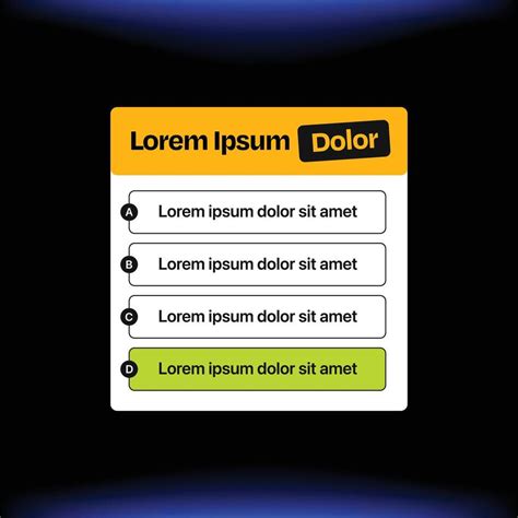 Ui Style List Design 4 Option Infographic Design Modern And Elegant