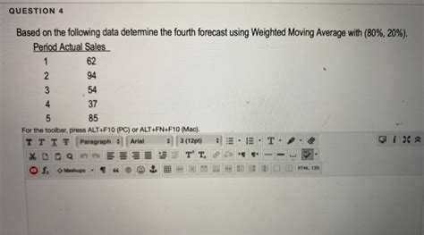 solved question 4 based on the following data determine the