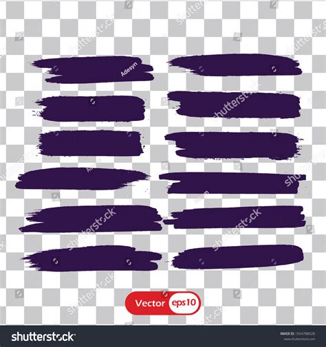 Stroke Set Design Vector Free Vector Stock Vector Royalty Free Shutterstock