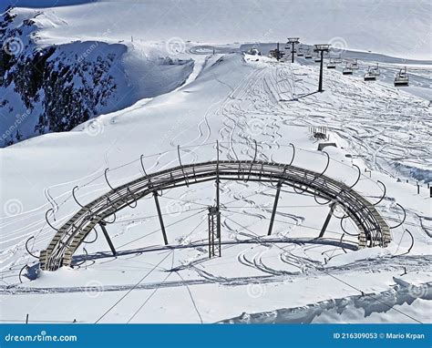 Sports And Recreational Ski Slopes Above The Glacier Du Sex Rouge Travel Destination Glacier
