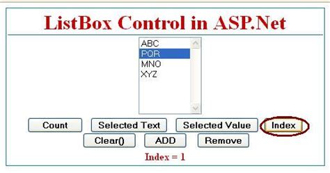 how to use listbox control in asp c