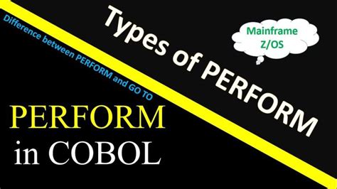 Djinto Tjandra On Linkedin Perform In Cobol Mainframe Cobol Tutorial Types Of Perform